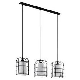 Eglo Hängeleuchte "BITTAMS", schwarz, 3, H: 110cm, 1 Stk., Leuchten, schwarz / L89 x 110 x 19 cm / exkl. 3 x E27 (je max. 28W) / aus Stahl