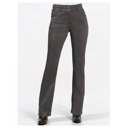 Bootcut-Jeans Inspirationen, Damen, Gr. 24, Kurzgrößen, grau (anthrazit), 97% Baumwolle, 3% Elasthan, unifarben, lang, Jeans