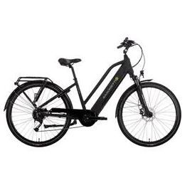 E-Bike SAXONETTE "Deluxe Sport Lady" Gr. 50, schwarz (schwarz matt, schwarz), Elektrofahrräder, 50cm, 28 Zoll (71,12cm), Pedelec, Elektrofahrrad für Damen u. Herren
