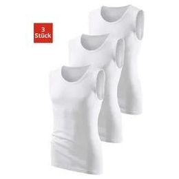 H.I.S. Muscleshirt H.I.S, Damen, Gr. 3 (XS), wei&szlig;, Feinripp, Obermaterial: 100% Baumwolle, unifarben, Basic, figurbetont normal, Rundhals, eingefasste Kante, Shirts, aus weicher Feinripp-Qualit&auml;t