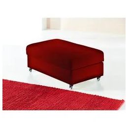 Hockerbank Bali, rot, B:102cm H:48cm T:60cm, 100% Polyester, Hocker, Polsterhocker