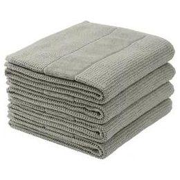 Handtücher Schiesser "Turin aus 100% Baumwolle in dezenter Reiskornoptik", grau, B:50cm L:100cm, Frottier, Frottier, Handtücher, MADE IN GREEN by OEKO-TEX