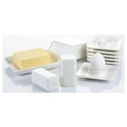 Frühstücks-Geschirrset RETSCH ARZBERG "Fantastic", beige (naturweiß), 9 Stk., Fine China-Porzellan, Geschirr-Sets, 9 Teile, für 6 Personen (Eierbecher, Butterdose, Salz-/Pfefferstreuer)
