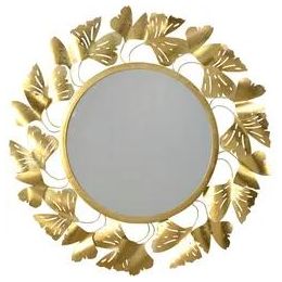 Wandspiegel, gold (goldfarben), T:3cm Ø:82cm, Metall, Spiegelglas, HOFMANN LIVING AND MORE, Spiegel