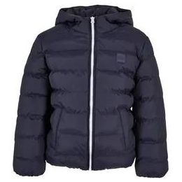Winterjacke Urban Classics "Urban Classics Herren Boys Basic Bubble Jacket", Jungen, Gr. 158/164, blau (navy, weiß, navy), 100% Polyamid, unifarben, normal, ohne Ausschnitt, Jacken