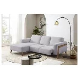 Ecksofa exxpo - SOFA FASHION "Starr, modern und klassisches Design, hochwertige Verarbeitung, bequem", grau, B:250cm H:84cm T:163cm, Sofas, L-Form, wahlw. elektrische Sitztiefenverstellung, Massivholzfüße