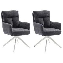 Esszimmerstuhl Home Affaire "Monaco, TOPSELLER", grau (anthrazit, weiß), B:59cm H:92,5cm T:67,5cm, Stühle, verschiedene Gestelle wählbar, Belastbar bis 120 Kg