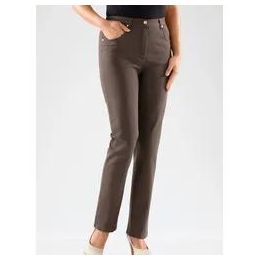 WITT Bequeme Jeans CLASSIC, Damen, Gr. 52, Normalgrößen, braun (schokobraun), 98% Baumwolle, 2% Elasthan, unifarben, lang, Jeans