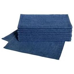 Gästehandtücher Dyckhoff "Kristall", blau (marine), B:30cm L:50cm, Frottier, Obermaterial: 100% Baumwolle, Handtücher, mit Bordüren