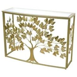 Konsolentisch, gold (goldfarben, goldfarben), B:110cm H:80cm T:38cm, HOFMANN LIVING AND MORE, Tische