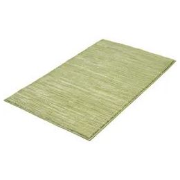 Badematte Kleine Wolke "Glow", grün (dill), H:14mm, Polyester, Badematten, Badteppich, Uni Farben, Streifen Struktur, Hoch-Tief Effekt
