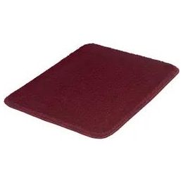 Badematte Kleine Wolke "Marco", rot (granat), H:20mm, Polyester, Badematten, Badteppich, Uni Farben