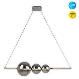 Näve NÄVE LED Pendelleuchte "NOVA", grau (chrom, smoky), H: 150cm, 1 Stk., Leuchten, Dimmbar, Designerlampe