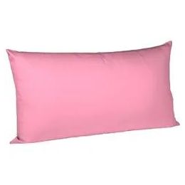 Kissenbezug Fleuresse "Colours Mako Satin, 100% Baumwolle, mit Reißverschluss", pink, B:40cm L:80cm, Mako-Satin, Mako-Satin, Kissenbezüge, Mako Satin, glänzend, glatt, Premium Qualität