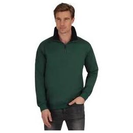 Sweatshirt TRIGEMA "TRIGEMA Sweatshirt mit Reißverschluss", Herren, Gr. M, grün (tanne), 70% Baumwolle, 30% Polyester, Basic, Sweatshirts