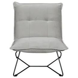 Sessel ED EXCITING DESIGN "Vico", grau, B:69cm H:76cm T:86cm, 92% Polyester, 8% Polyamid, Sessel, Lounge-Sessel Einzelsessel, mit Design-Gestell aus schwarzem Metall, in Cord