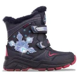 Winterboots Lotto, M&auml;dchen, Gr. 28, blau (navy, leuchtendesblau), Synthetik, mehrfarbig, Schuhe Winterboots, - mit drei blinkenden LEDs