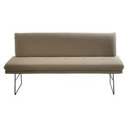 K+w Komfort & Wohnen Polsterbank K+W KOMFORT & WOHNEN, beige (sand), B:172cm H:87cm T:65cm, Sitzbänke, Spitzkissenoptik, Sitzsteppung, hoher Sitzkomfort, in 2 Größen wählbar
