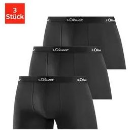 Boxer s.Oliver "Boxershorts für Herren", Herren, Gr. L, schwarz, Jersey, Obermaterial: 92% Baumwolle, 8% Elasthan, unifarben, Unterhosen, klassisches Basic für jeden Kleiderschrank