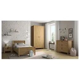 Schlafzimmer-Set GAMI, braun (eiche artisan), ohne Matratze, B/H: 90cm x 200cm, Spanplatte, Schlafzimmermöbel-Sets