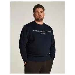 Tommy Hilfiger Big & Tall Sweatshirt "BT-TOMMY LOGO SWEATSHIRT-B", Herren, Gr. 3XL, blau (desert sky), Sweatware, Obermaterial: 70% Baumwolle, 30% Polyester, TOMMY HILFIGER BIG & TALL, unifarben, regular fit, Rundhals, elastischer Bund, Sweatshirts, in Großen Größen, mit Logodruck