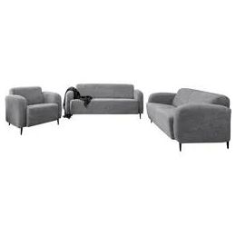 Polstergarnitur Inosign "Marone", grau (grau, grau,), H:76cm T:90cm, 100% Polyester, Sitzmöbel-Sets, auch einzeln erhältlich