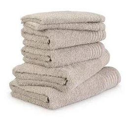 Möve Handtuch Set MÖVE "New Classic", weiß (cashmere), 6 Stk., Walkfrottier, Obermaterial: 100% Baumwolle, Handtuch-Sets, 2x Gäste-, 2x Hand- und 2x Duschtücher