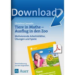 Auer Verlag Tiere in Mathe - Ausflug in den Zoo