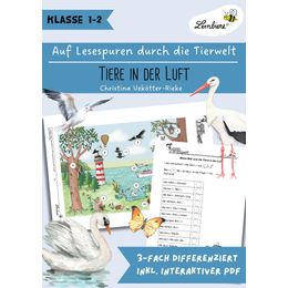 Lernbiene Lesespurgeschichte: Tiere in der Luft