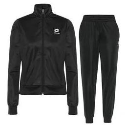 Trainingsanzug Lotto, Damen, Gr. XS (34), schwarz (caviar), 100% Polyester, unifarben, Sportanzüge, - auch einzeln gut kombinierbar