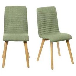 Essgruppe Home Affaire "Arosa Sitzgruppe für Küchen, Esstisch mit 4 Polsterstühlen, 5-tlg", grün (, hellgrün, hellgrün, natur), B:180cm H:73cm T:90cm, FSC-zertifiziertes Massivholz, Holzwerkstoff, Metall, Polyester, Sitzmöbel-Sets, Stuhlbeine in Eiche Natur oder Buche Schwarz, Tisch 180 cm, U-Gestell