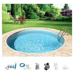 Rundpool MY POOL BWT "mit sandfarbener Folie für den Karibik Look", beige (weiß, sand), H:150cm Ø:450cm, Schwimmbecken, Höhe: 150 cm, in versch. Größen verfügbar