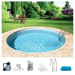 Rundpool MY POOL BWT "mit sandfarbener Folie für den Karibik Look", beige (weiß, sand), H:150cm Ø:400cm, Schwimmbecken, Höhe: 150 cm, in versch. Größen verfügbar