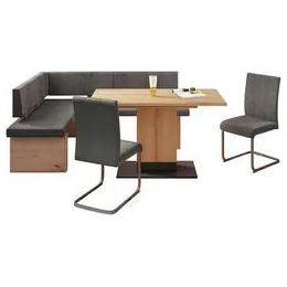 Essgruppe Hela "BERKEL", grau (artisan eiche, schwarz, anthrazit, anthrazit, artisan eiche, schwarz), Webstoff, Synchron-Auszug, Artisan Eiche/Schwarz,Anthrazit, Holzwerkstoff, Metall, Stoff, Sitzmöbel-Sets, Synchronauszug;Säulentisch;beidseitig montierbar;Schwinger