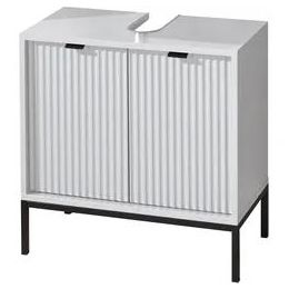 Waschbeckenunterschrank BASIC BY BALCULINA "Lucera Waschbeckenunterschrank, Badezimmerschrank BxHxT 60x60x32", weiß (weiß matt), B:60cm H:60cm T:32cm, Holzwerkstoff, Schränke, Breite 60 cm, Tür L/R montierbar