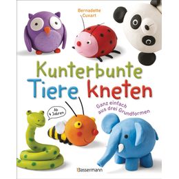 Bassermann Kunterbunte Tiere kneten. Ganz einfach aus drei Grundformen. Ab 4 Jahren