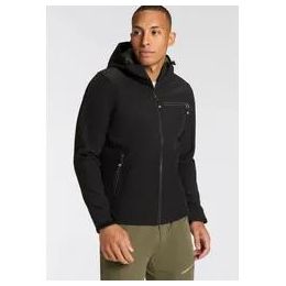Softshelljacke Killtec, Herren, Gr. S, schwarz, Softshell, Obermaterial: 100% Polyester, unifarben, hoch geschlossener Ausschnitt, eingesetzt eingefasste Kante mit Klettverschluss, Jacken Softshelljacke, w&auml;rmend & wind- & wasserabweisend, &Uuml;bergangsjacke