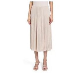 BETTY & CO Midirock BETTY & CO "Damen Midirock mit Plissee", Damen, Gr. 44, grau, Obermaterial: 100% Polyester., figurumspielend lang, Röcke, Plissee