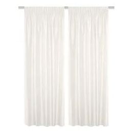 Vorhang Heine HOME Gr. 2, weiß (wollweiß), B:135cm H:175cm, Polyester, Gardinen