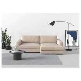 Ecksofa Trendmanufaktur "Bourbon", grau (taupe), B:250cm H:84cm T:176cm, 92% Polyester, 8% Nylon, Sofas, mit extra hohem Sitzkomfort, auch in Cord erhältlich