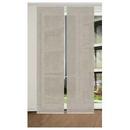 Schiebegardine HOME IN GREEN "ESTRA" Gr. 1, grau (taupe), B:60cm H:245cm, Polyester, Gardinen, SET DIGITALDRUCK,BAMBUSOPTIK RECYCELT