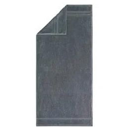 Handt&uuml;cher Egeria "Manhatten Gold", grau (stone), B:100cm L:150cm, Frottier, Obermaterial: 100% Baumwolle, Handt&uuml;cher, Uni Programm mit Streifenbord&uuml;re, reine Baumwolle