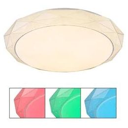 Globo LIGHTING LED Deckenleuchte "ANDI", weiß, 1 Stk., Leuchten, Farbwechsel Rot-Grün-Blau