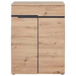 Schuhschrank Innostyle "MEMPHIS, TOPSELLER", braun (artisan eiche), B:80cm H:107cm T:38cm, ABS-Kunststoff, Dekorfolie, Hartfaserplatte, MDF, Spanplatte, Schränke