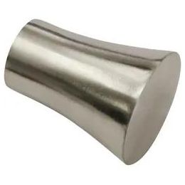Gardinenstangen-Endstück Gardinia "Konus" Gr. 1, silber (edelstahlfarben), B:3,5 L:10 Ø:1,9, Gardinenstangenendstücke, Serie Ally