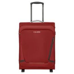 Handgep&auml;ck-Trolley Travelite "JETPACK Multi 2 Cabin Handgep&auml;ck Koffer", Gr. B/H/T: 40cm x 55cm x 20cm 41 l, rot, Polyester, unifarben mit Farbeins&auml;tzen, Koffer, Weichgep&auml;ck, passend f&uuml;r Ryanair, Condor und viele g&auml;ngige Airlines