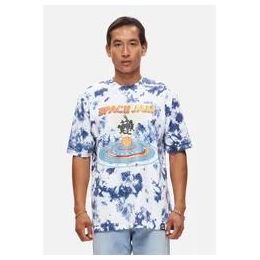 T-Shirt Recovered "Space Jam New Legacy", Herren, Gr. M, blau (blau, weiß), 100% Baumwolle, bedruckt, lang, Rundhals, Shirts, mit coolem Space Jam-Print