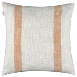 Kissenhülle Esprit "Arne" Gr. 1, orange (beige, orange, weiß), B:45cm H:0,5cm L:45cm, Baumwolle, Baumwolle, Kissenbezüge