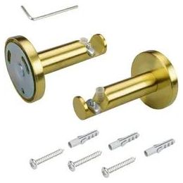 Träger Liedeco, gold (goldfarben, matt), Ø:1,6cm, Gardinenstangenhalterungen, für Gardinenstange Ø 16 mm