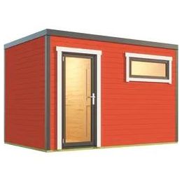 Gartenhaus Lasita Maja "SARDINIA", rot (schwedenrot), Fußboden im Gartenhaus, Massivholzdach, Holzwerkstoff, Gartenhäuser